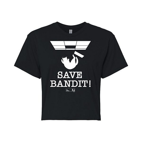 Juniors' The Office Save Bandit Cropped Tee