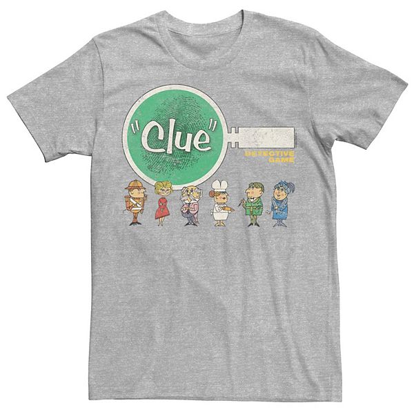 Men's Clue Characters Retro Magnifying Glass Logo Tee