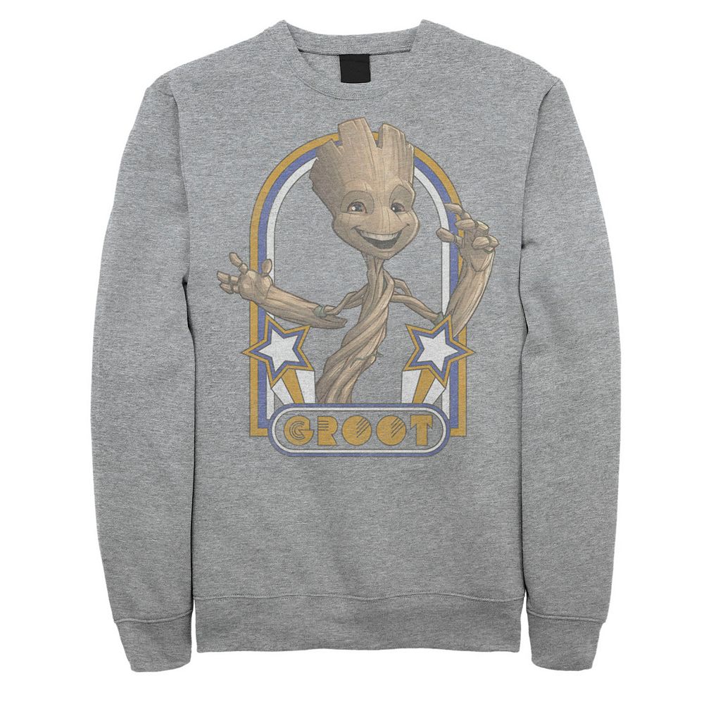 Men's Marvel Guardians Of The Galaxy Groot Retro Star Portrait Sweatshirt