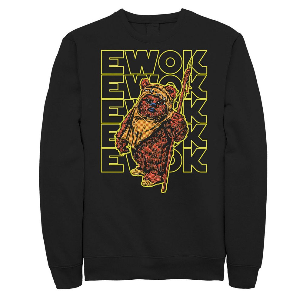 Big & Tall Star Wars Retro Ewok Big Halftones Sweatshirt