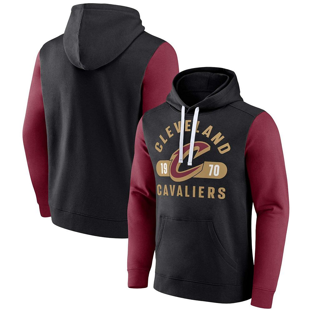 Men's Fanatics Branded Black/Wine Cleveland Cavaliers Attack Colorblock ...