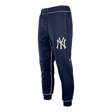 Men's New Era Navy New York Yankees Team Split Jogger Pants