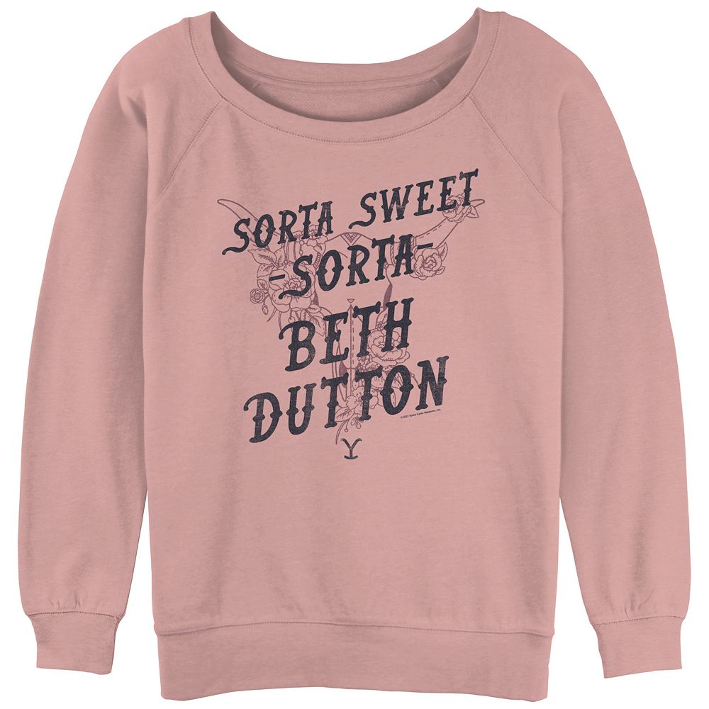 Juniors' Yellowstone Sorta Sweet Sorta Beth Dutton Slouchy Terry
