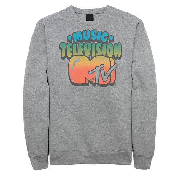 Big & Tall MTV Logo Bubble Balloon Font Style Sweatshirt