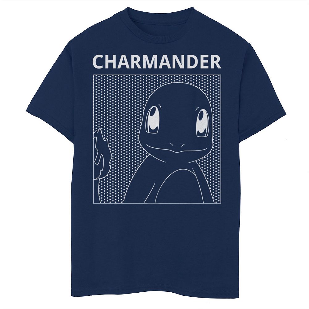 Boys 8-20 Pokemon Charmander Silhouette Comic Box Graphic Tee