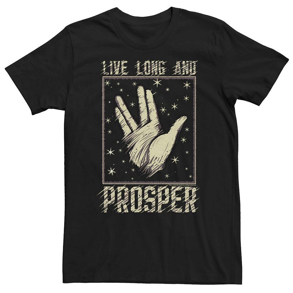 Big & Tall Star Trek: The Original Series Live Long & Prosper Sketchy ...