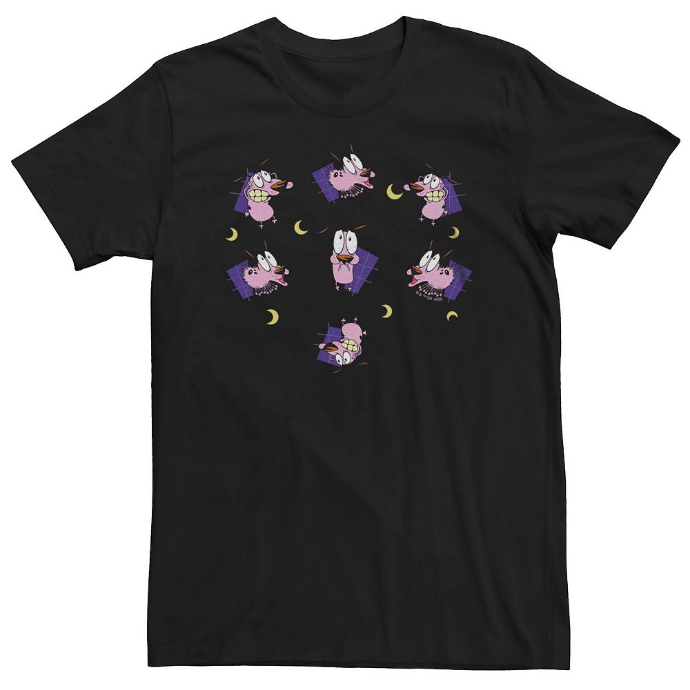 Big & Tall Courage The Cowardly Dog Scary Night Moon Graphic Tee