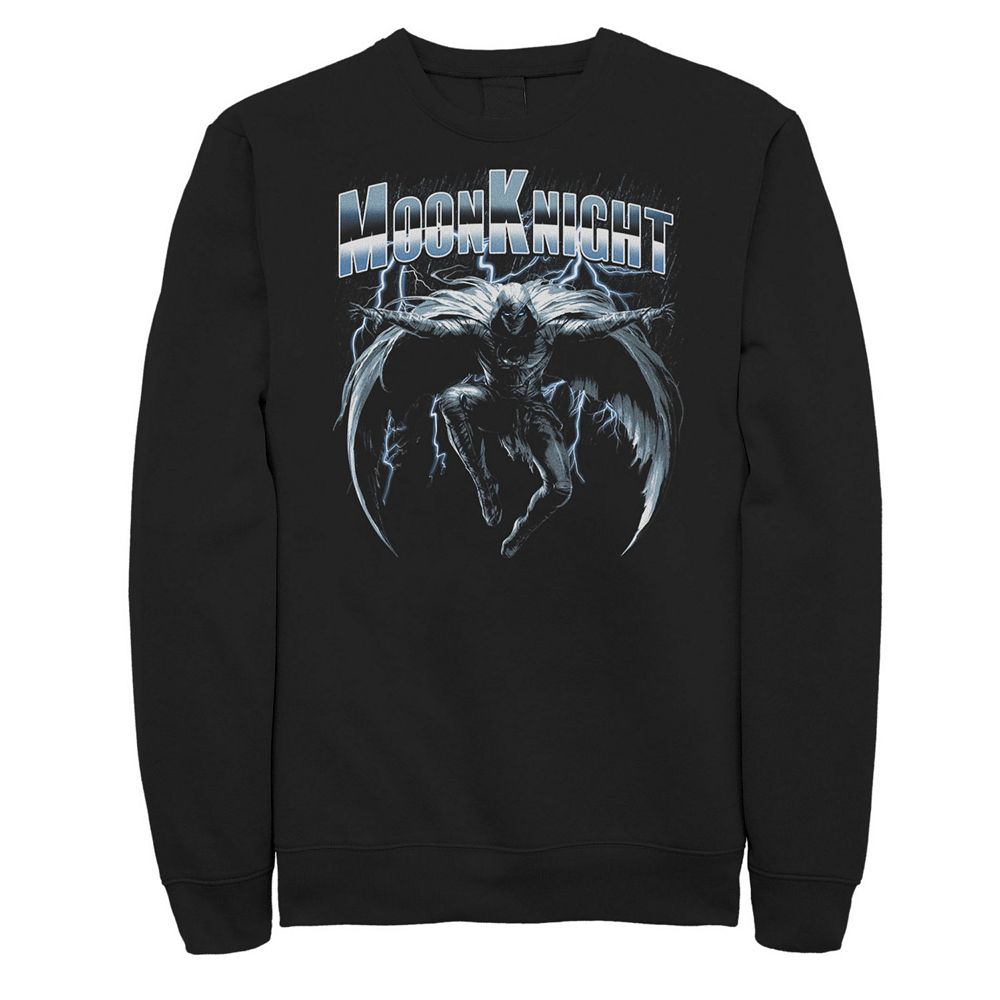 Big & Tall Marvel Moon Knight Leaping Knight Dark Rain Graphic Fleece