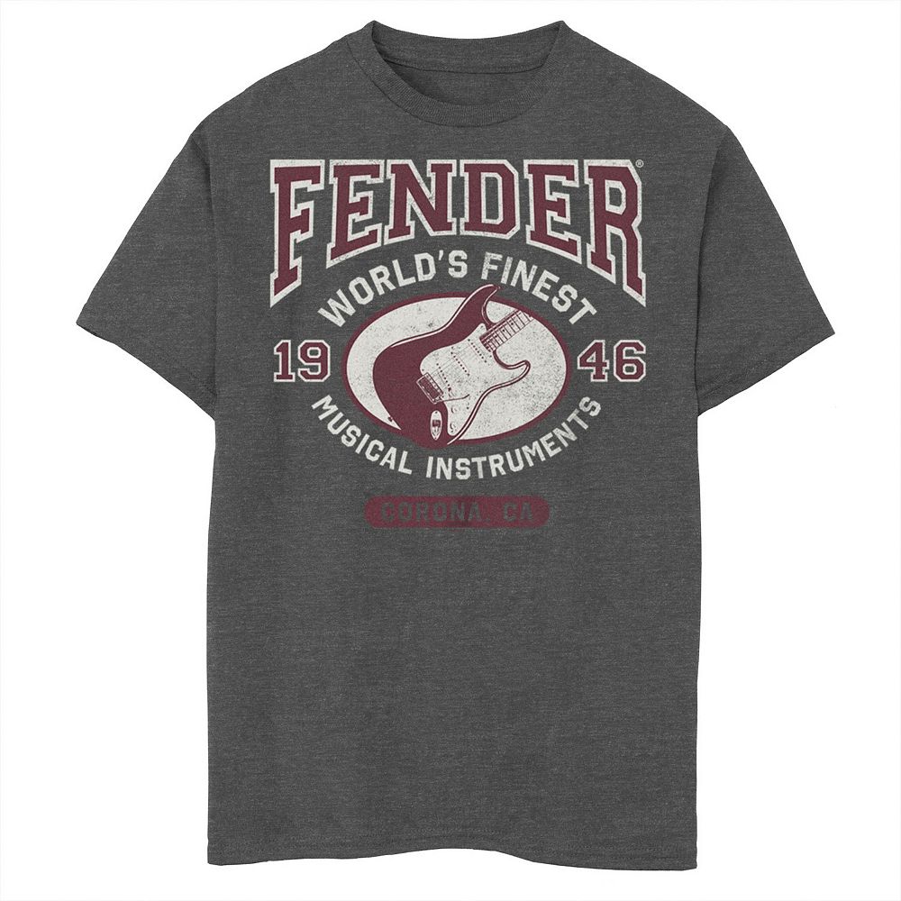 Boys 8-20 Fender Fine Instrument Collegiate Logo Graphic Tee
