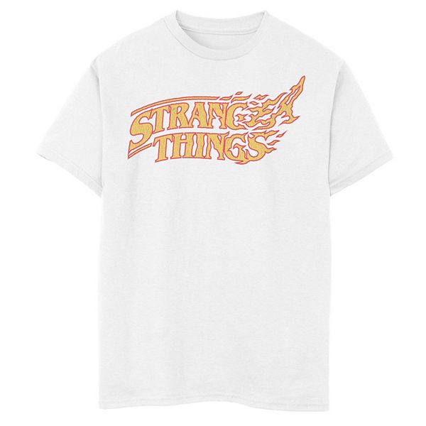 Boys 6-20 Netflix Stranger Things Vanishing Fire Logo Graphic Tee