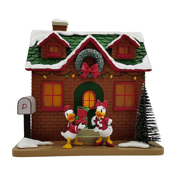 Disney's Donald Duck & Daisy LED Holiday Village Tabletop Decor by St ...