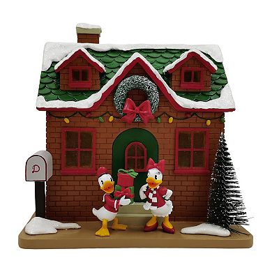 Disney's Donald Duck & Daisy LED Holiday Village Tabletop Decor by St ...