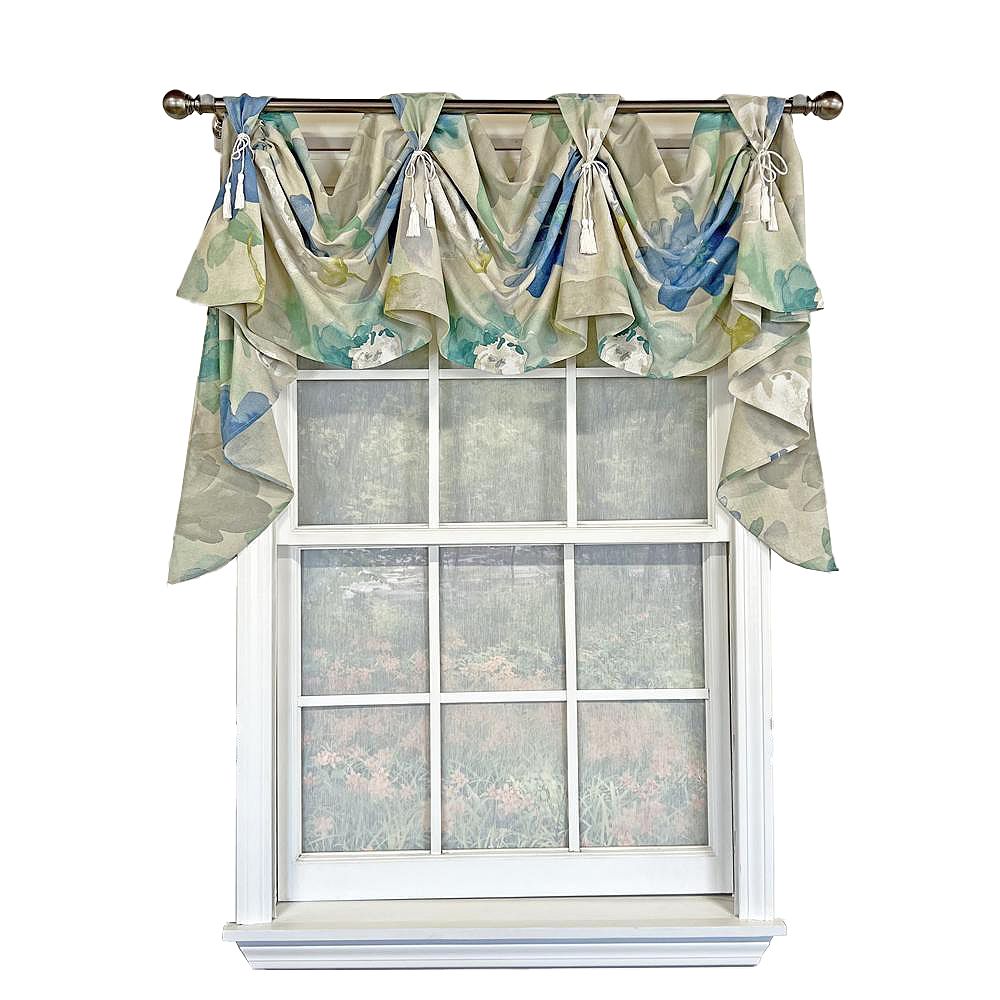 RLF Home Linen Floral 2-Scoop Victory Swag