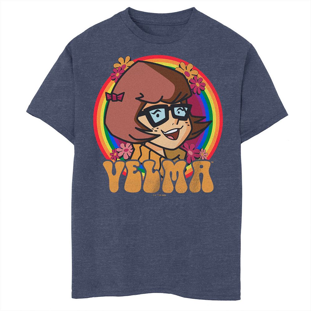 Boys 6-20 Scooby Doo Rainbow Flowers Velma Tee