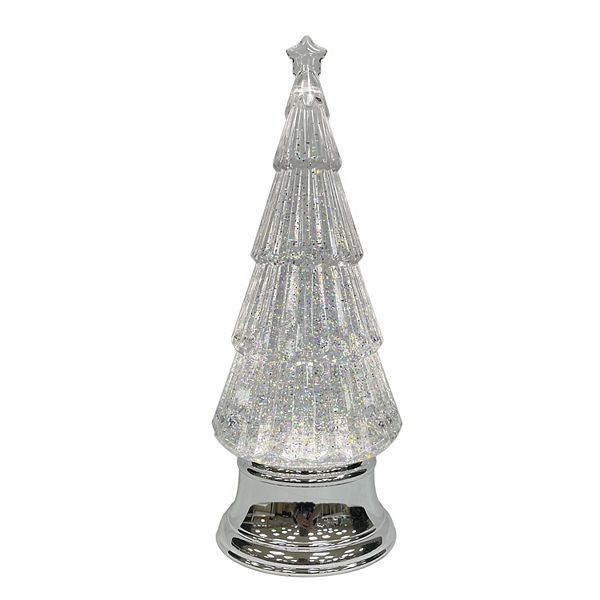 St. Nicholas Square® Holiday Tree Light-Up Glitter Snow Globe Table Decor