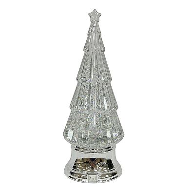 St. Nicholas Square® Holiday Tree Light-Up Glitter Snow Globe Table Decor