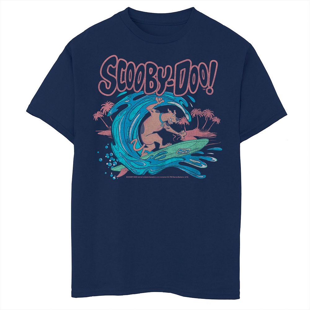 Boys 8-20 Scooby Doo Surfing Title Logo Tee