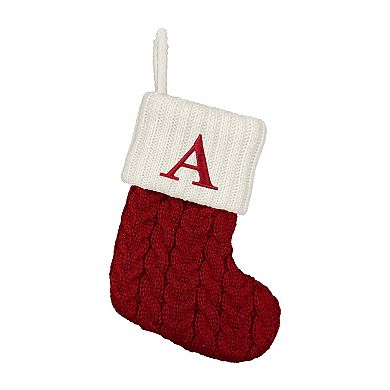 St. Nicholas Square® Mini Cable Knit Monogram Stocking