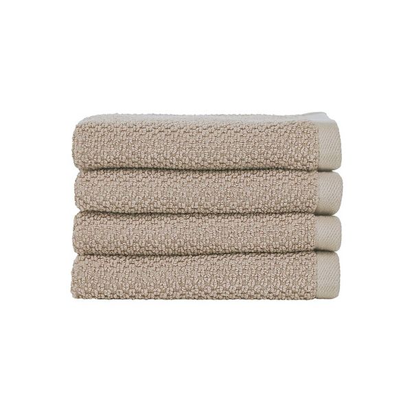 Nate Home by Nate Berkus Cotton Textured Weave 4-Piece Washcloth Set