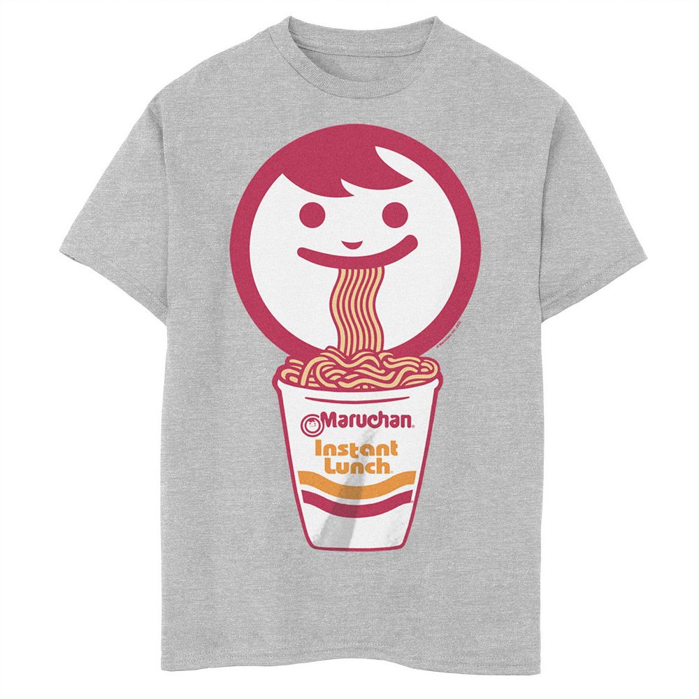 Boys 8-20 Maruchan Face Logo Eating Ramen Tee