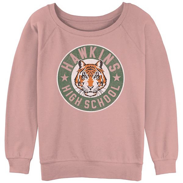 Juniors' Netflix Stranger Things Hawkins High School Logo Slouchy Terry