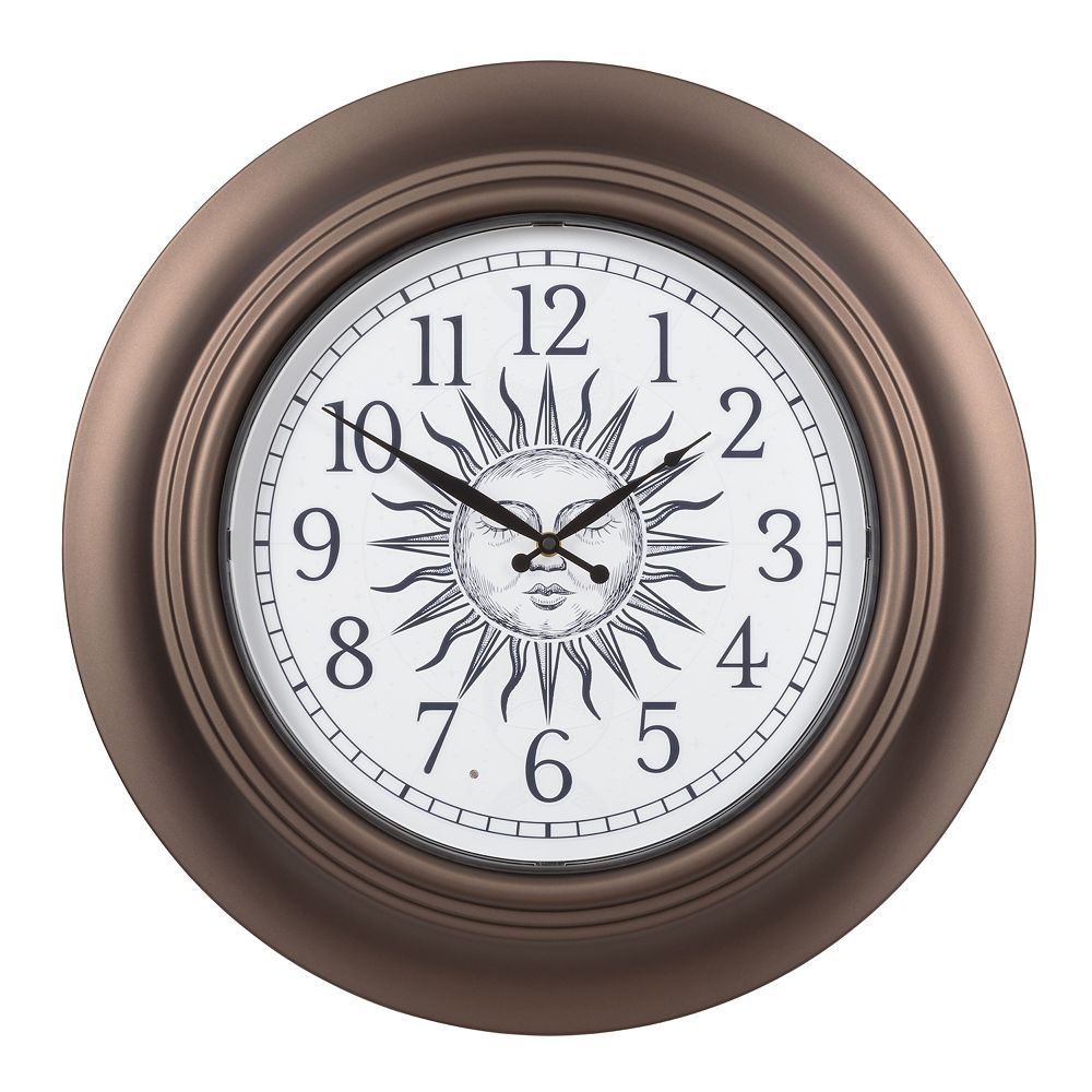 La Crosse Technology 21-in. Indoor/Outdoor Wall Clock with Sun & Moon Dial
