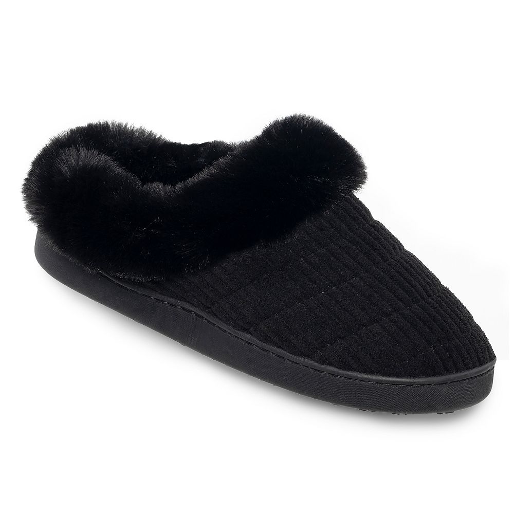 Cuddl Duds® Plushfill Cordoury Puff Women's Clog Slippers