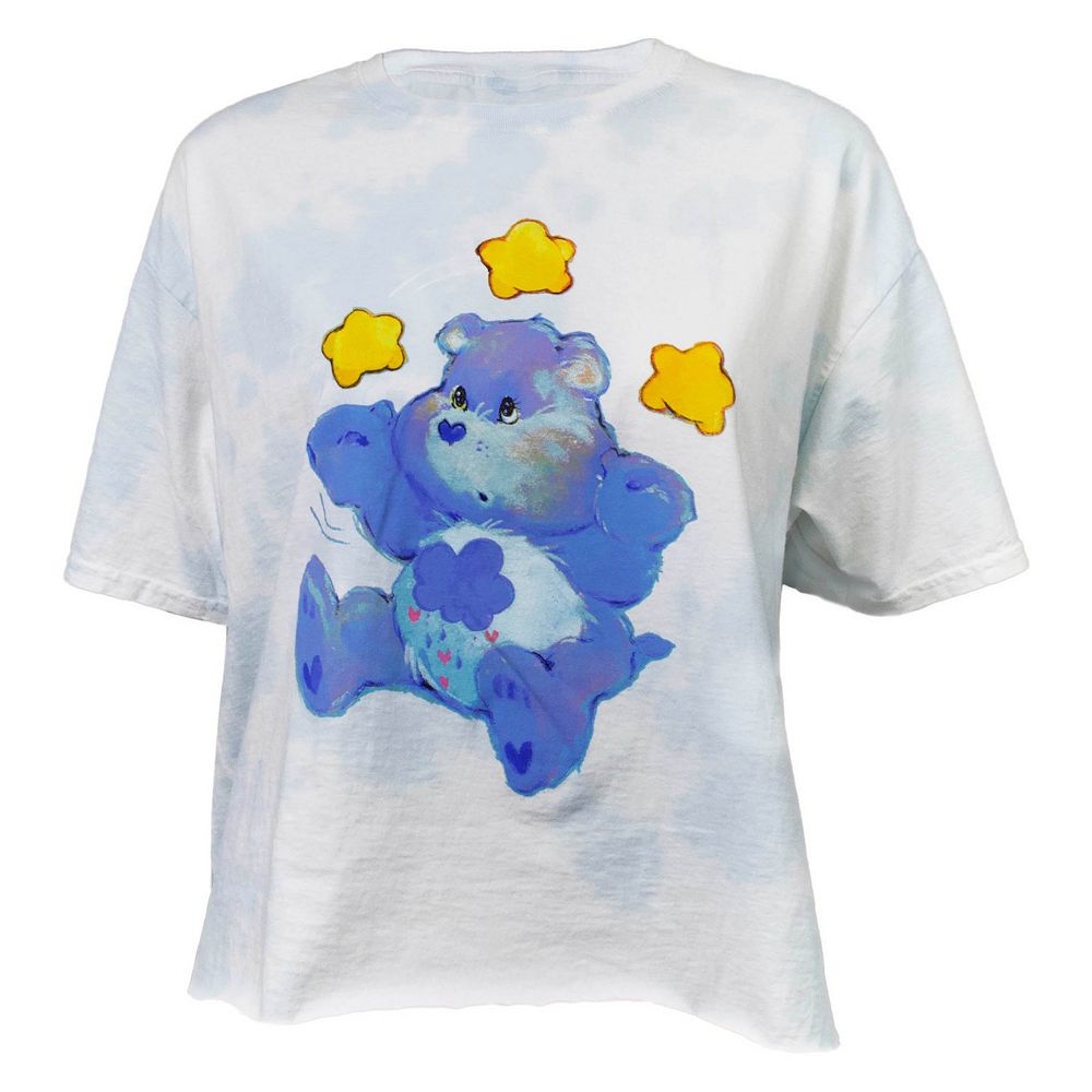 Juniors' Care Bears Grumpy Juggling Stars Cropped Graphic Tee