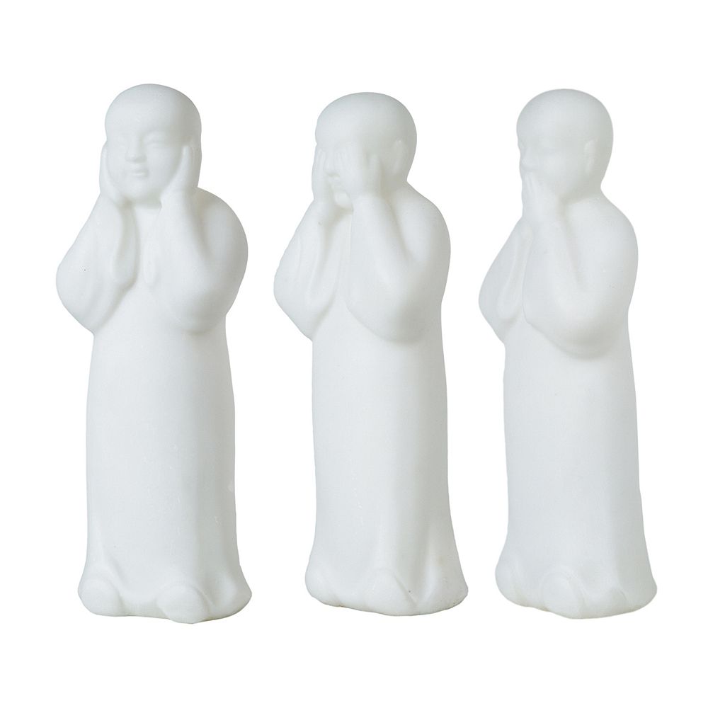 A&B Home Standing Monk Statues Table Decor 3-piece Set