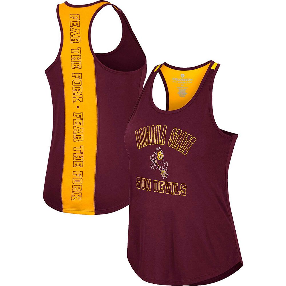 Women's Colosseum Maroon Arizona State Sun Devils 10 Days Racerback ...