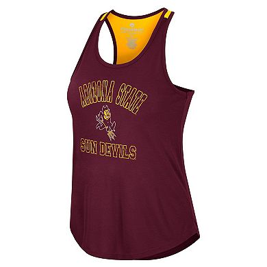 Women's Colosseum Maroon Arizona State Sun Devils 10 Days Racerback ...