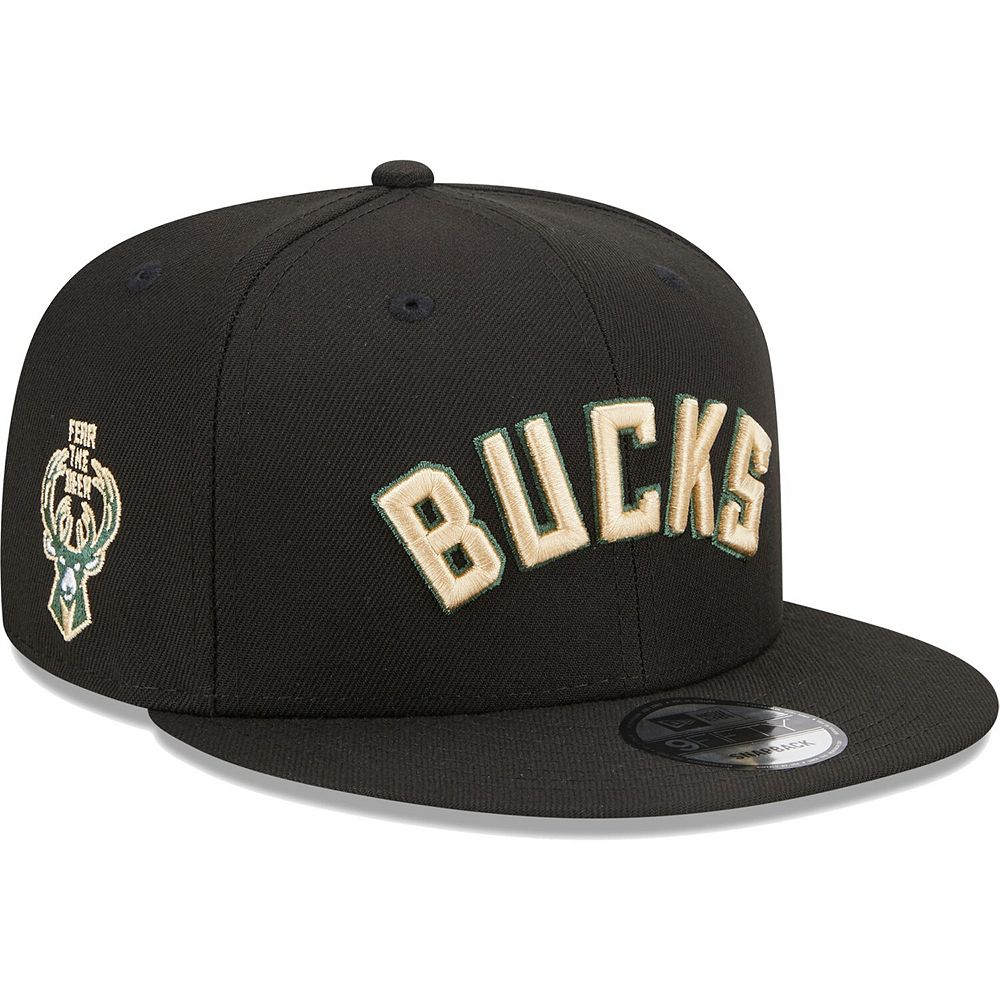 Men's New Era Black Milwaukee Bucks Jersey Hook Statement Edition ...