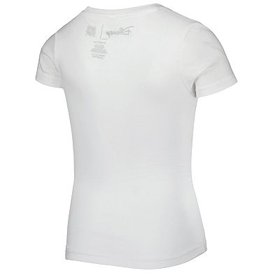 Girls Youth White Tampa Bay Lightning Mickey Mouse Go Team Go T-Shirt