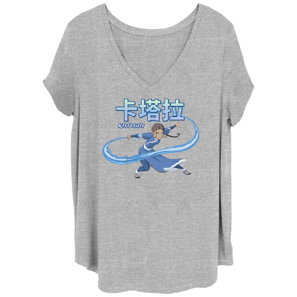 Juniors' Plus Size Nickelodeon Avatar: The Last Airbender Katara Fight Mode Graphic Tee
