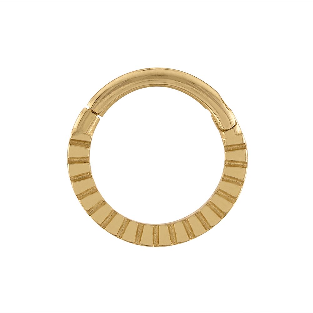 Amella Jewels 10k Gold Textured Clicker Septum Ring