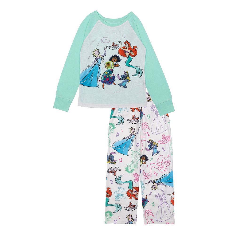 Disney Princesses Girls 4-10 D100 2-Piece Pajama Set