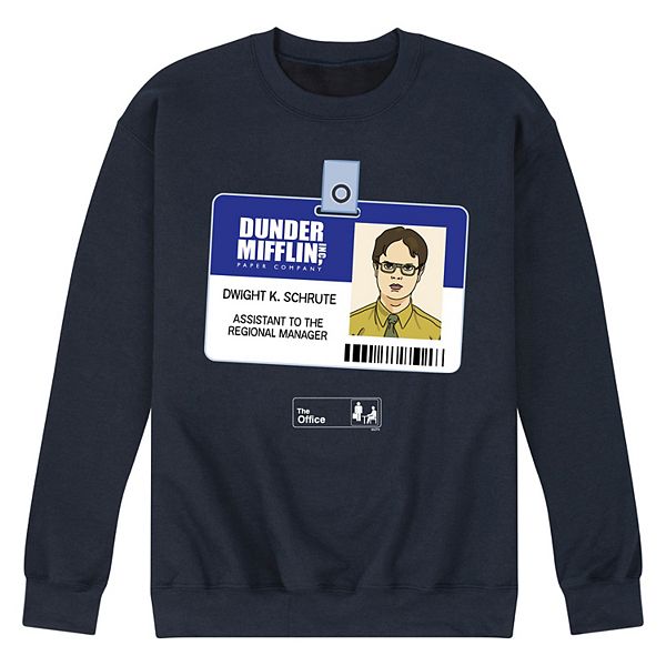 Mens The Office Dwight Schrute Badge Sweatshirt