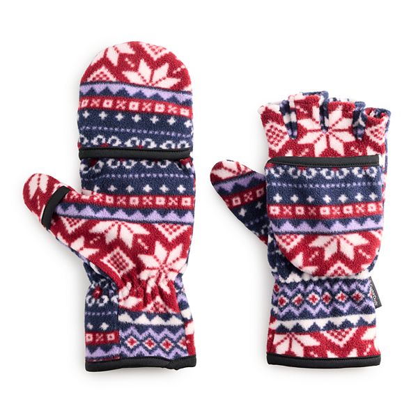 Women's Cuddl Duds® Fleece Flip Top Convertible Touchscreen Mittens