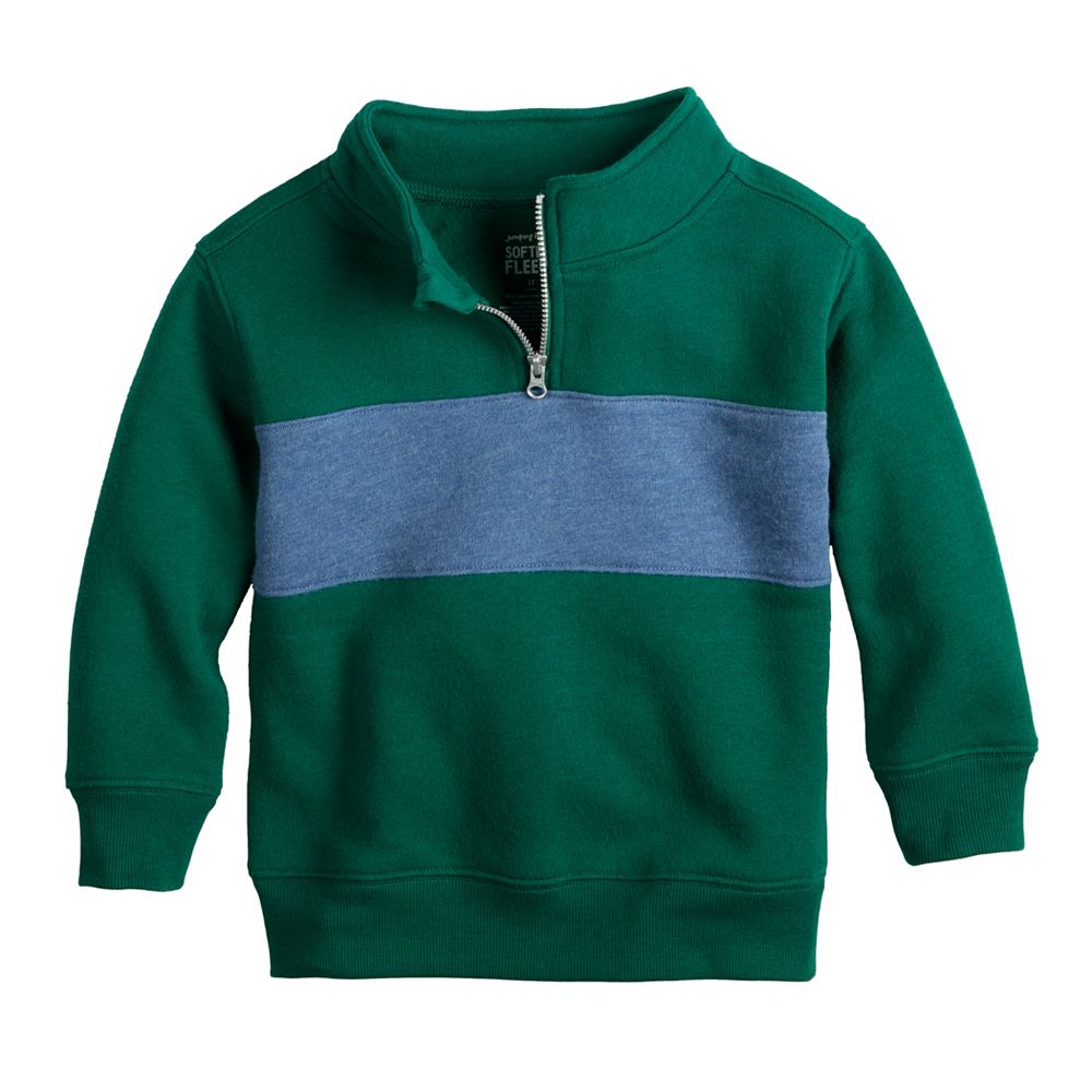Baby & Toddler Boy Jumping Beans® Fleece Colorblock Quarter Zip