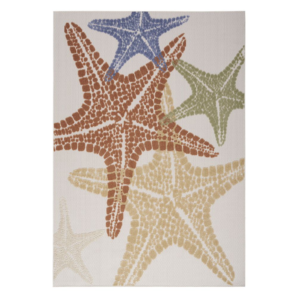 Nourison Aloha Coastal Starfish Outdoor Rug