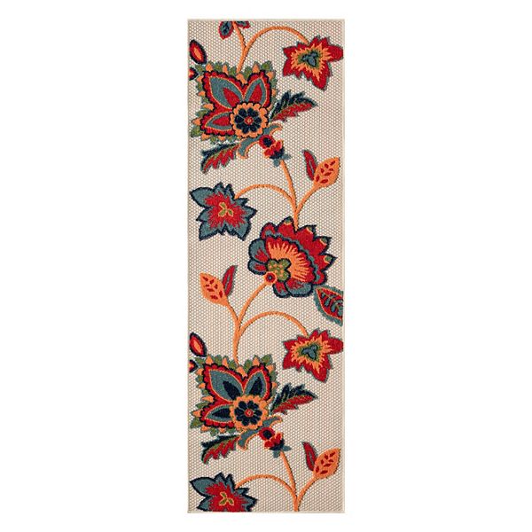 Nourison Aloha Contemporary Floral Outdoor Rug