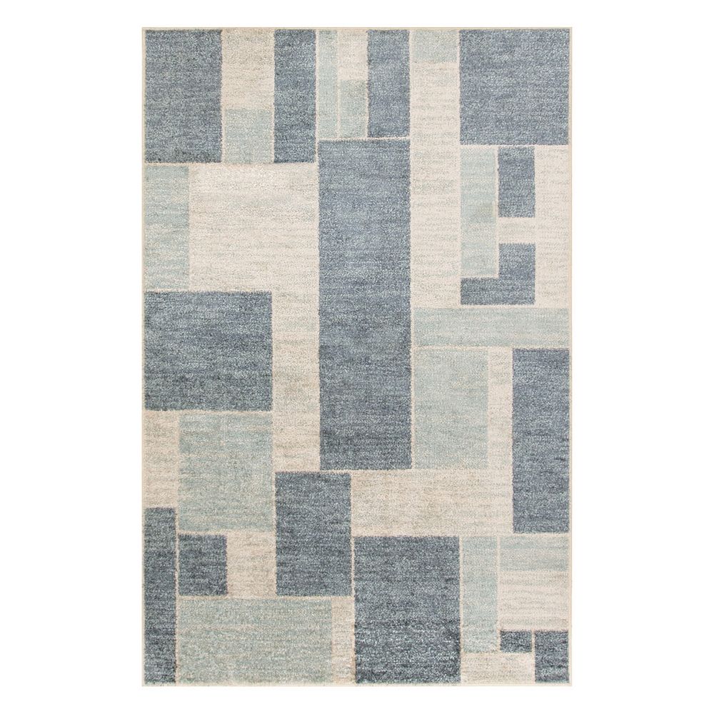 Nourison Astra Contemporary Color Block Geometric Washable Indoor Rug