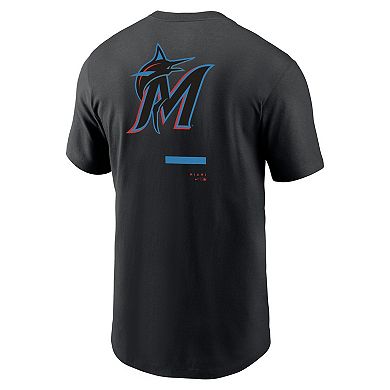 Men's Nike Black Miami Marlins Over the Shoulder T-Shirt
