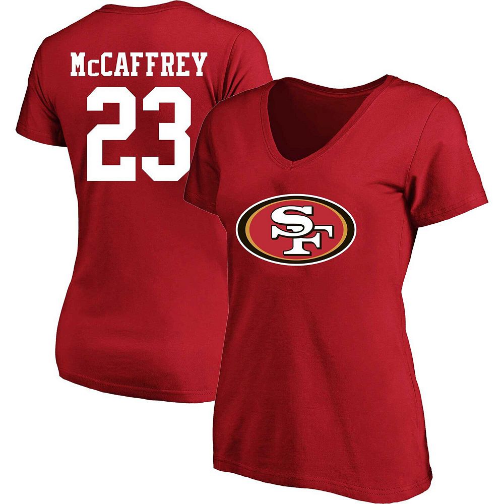 Women's Christian McCaffrey Scarlet San Francisco 49ers Plus Size Fair ...