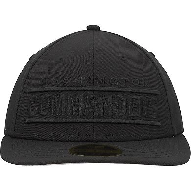 Men's New Era Washington Commanders Black on Black II Low Profile ...