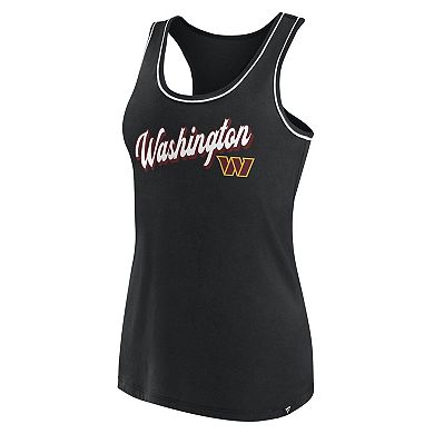 Women's Fanatics Branded Black Washington Commanders Wordmark Logo ...