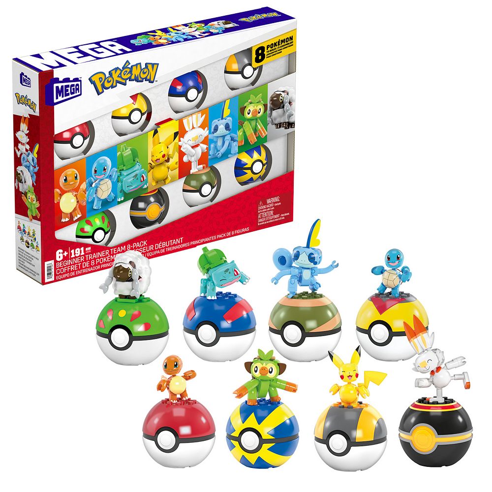 Mega Bloks MEGA Pokémon Beginner Trainer Team Pack with 8 Action ...