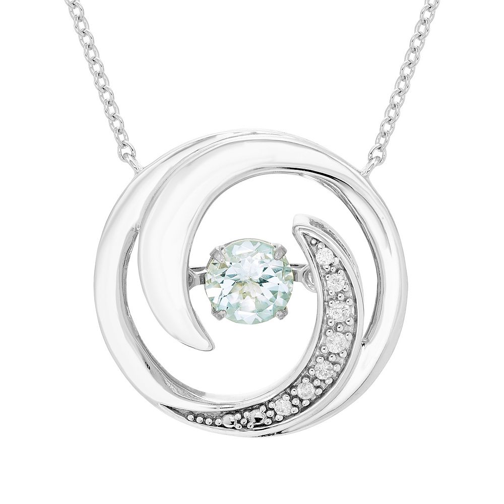 Boston Bay Diamonds Brilliance in Motion Sterling Silver Aquamarine ...