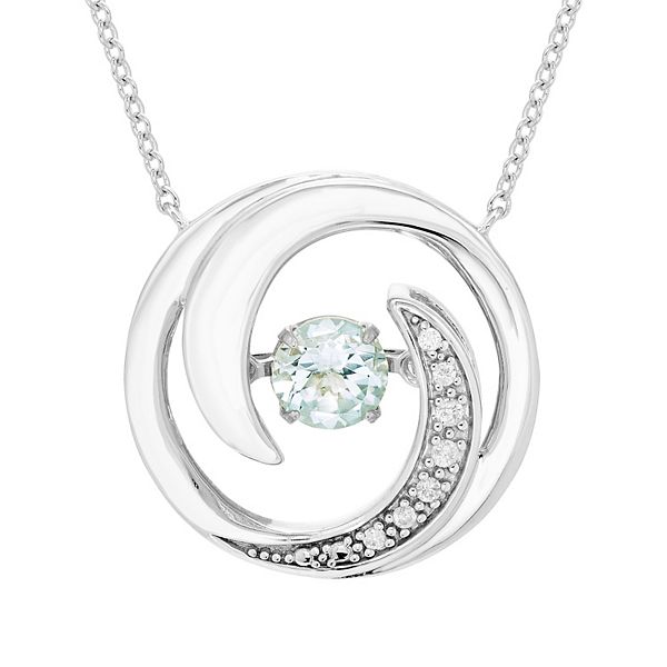 Boston Bay Diamonds Brilliance in Motion Sterling Silver Aquamarine ...