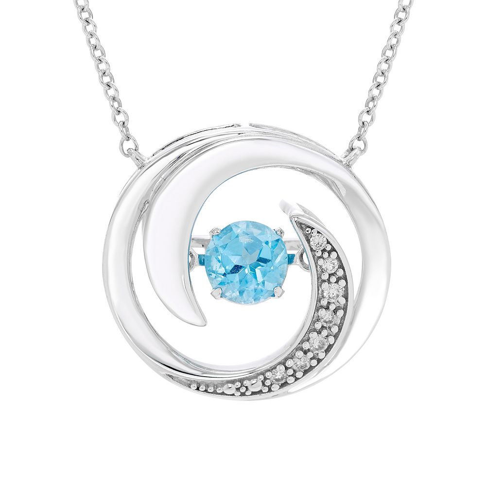Boston Bay Diamonds Brilliance in Motion Sterling Silver Blue Topaz ...
